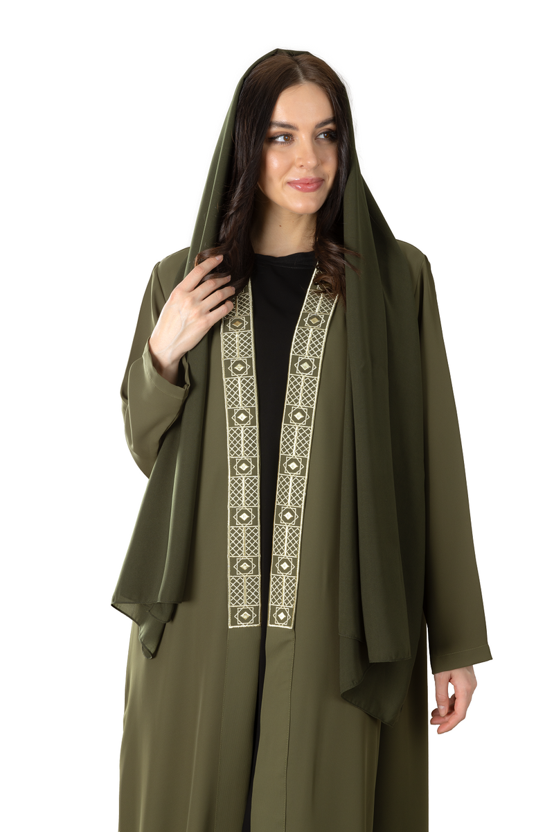 Hijazi Abaya - The Hijaz “Roshan” pattern evokes the region’s traditio – Namat