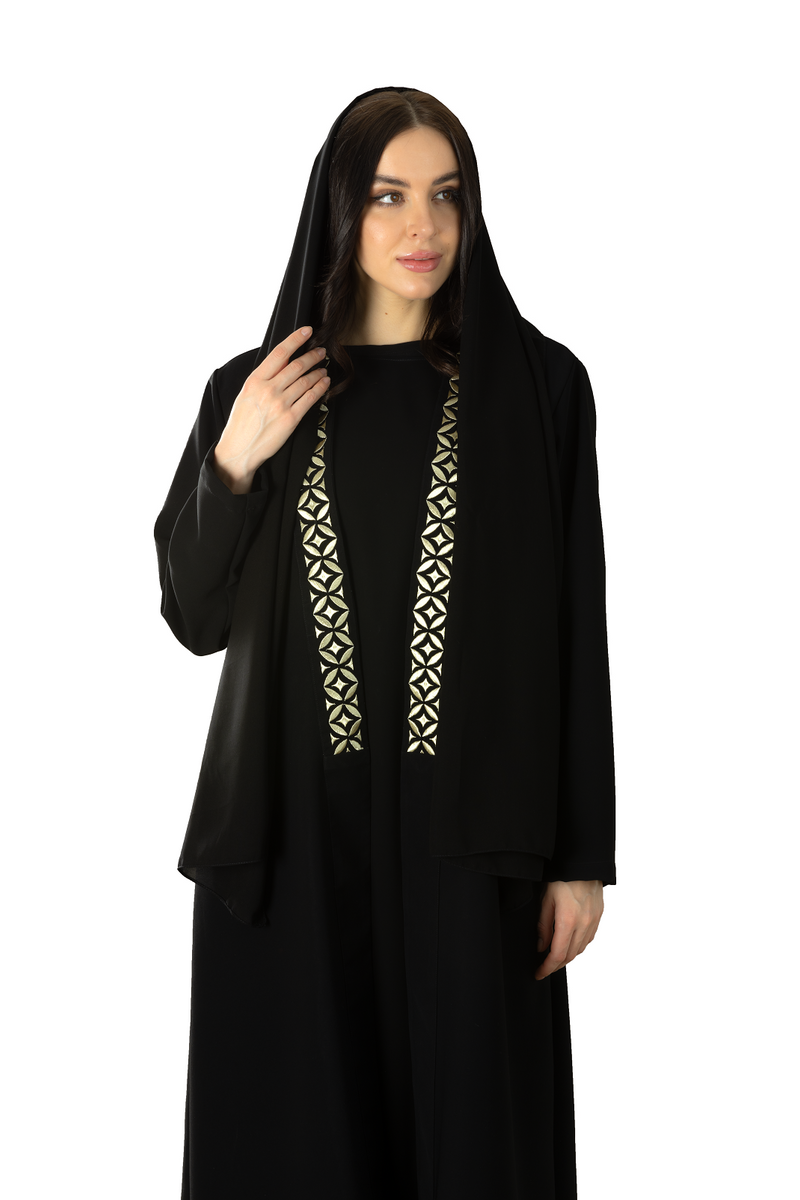 Sharqia Abaya - Alahsa region plaster art is typical of Islamic art sh – Namat